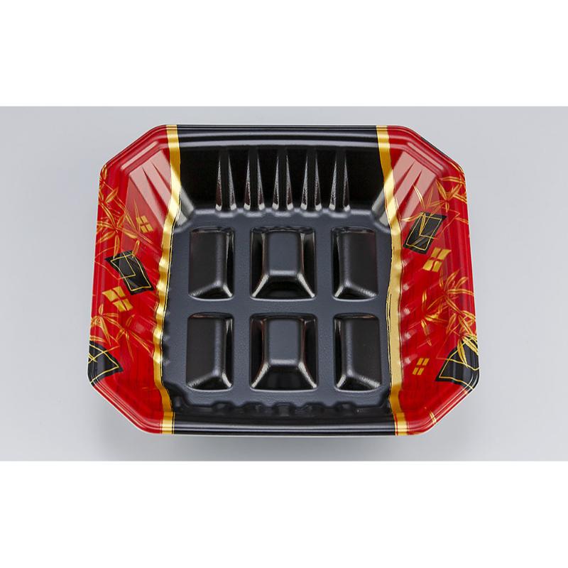 本体の盛り上りが食材を大きく見せる。サイズ：196×196×37mm材質：PSP重量：7.3gメーカーシリーズ名：新L筏商品コード00733131メーカー名シーピー化成サイズ196×196×37mm材質PSP重量7.30g電子レンジ不可種別...