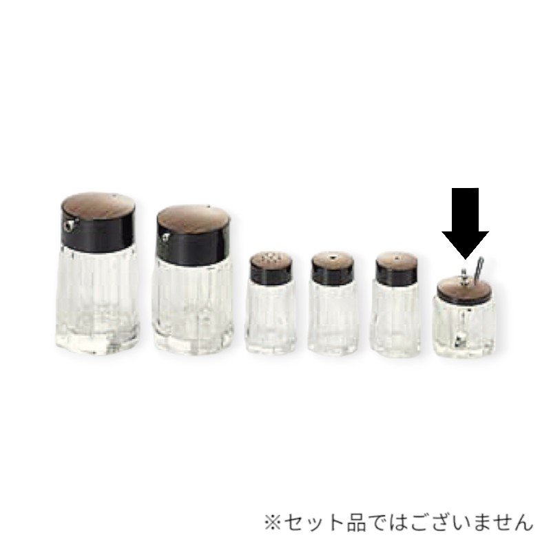 木目調のお洒落なデザイン。サイズ：φ50×H64mm材質：ガラス製品番：192016商品コード00258162サイズφ50×H64mm材質ガラス製関連商品(ケース)69木目 辛子入 1点・注意事項：モニターの発色によって色が異なって見える場...