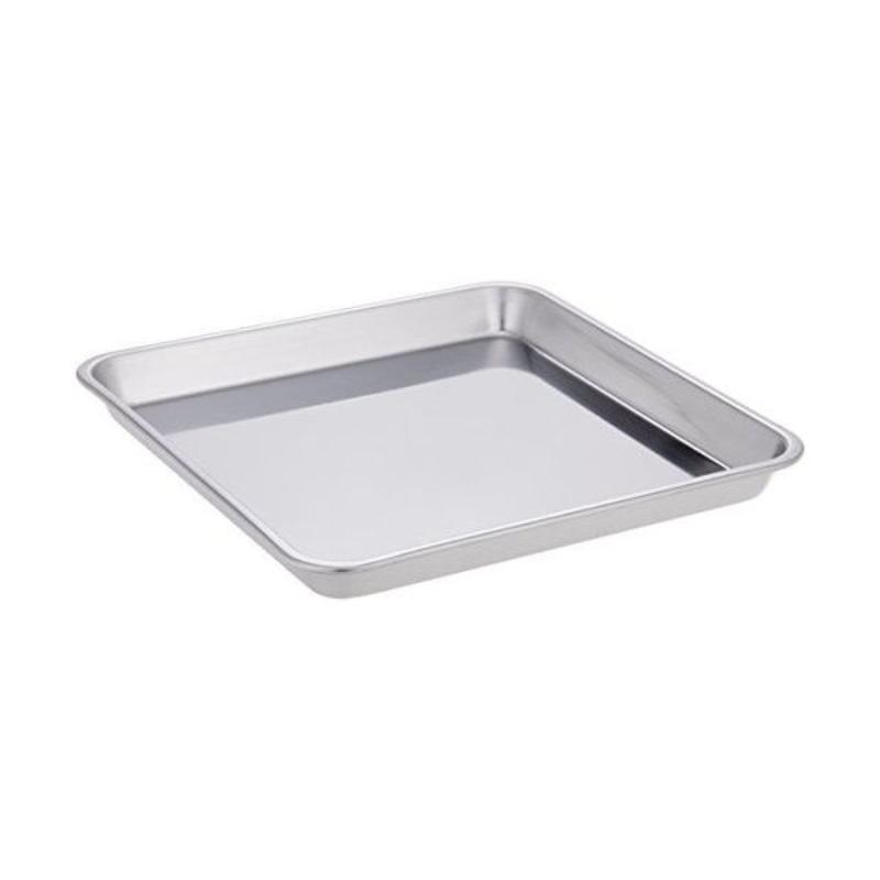業務用正角盆。ご家庭でもご使用頂けます。サイズ：[外寸]270×270×22mm、[板厚]0.6mm材質：18-0ステンレス[品番]023039商品コード00470831サイズ[外寸]270×270×22mm、[板厚]0.6mm材質18-0...