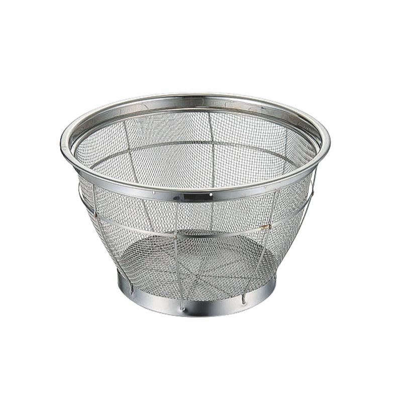 レストラン向け業務用商品。フレームはアルゴン溶接で一体化。線0.57×6.5メッシュ。サイズ：[内径]φ275×185mm材質：18-8ステンレス品番：037101商品コード00472137サイズ[内径]φ275×185mm材質18-8ステ...