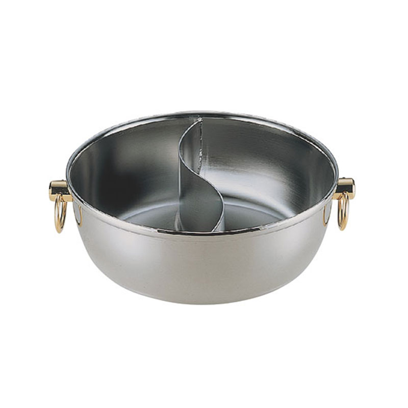 IH対応のしゃぶしゃぶ鍋やちり鍋、うどんすき鍋などが楽しめる卓上鍋です。サイズ：φ302×108mm、[厚さ]1.5mm材質：BAクラッド鋼板容量：5.6L品番：290017商品コード00482996サイズφ302×108mm、[厚さ]1....