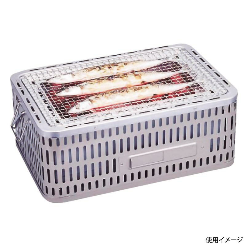 ナカゴは取り外しが出来ますので灰の後始末もカンタン。また水洗いもOK!通風の良い火種層を広く確保し、面倒な火おこしがカンタン。サイズ：[外寸]450×300×196mm、[焼き網]405×255mm材質：[本体]鉄(焼付塗装)、[焼網]鉄品...