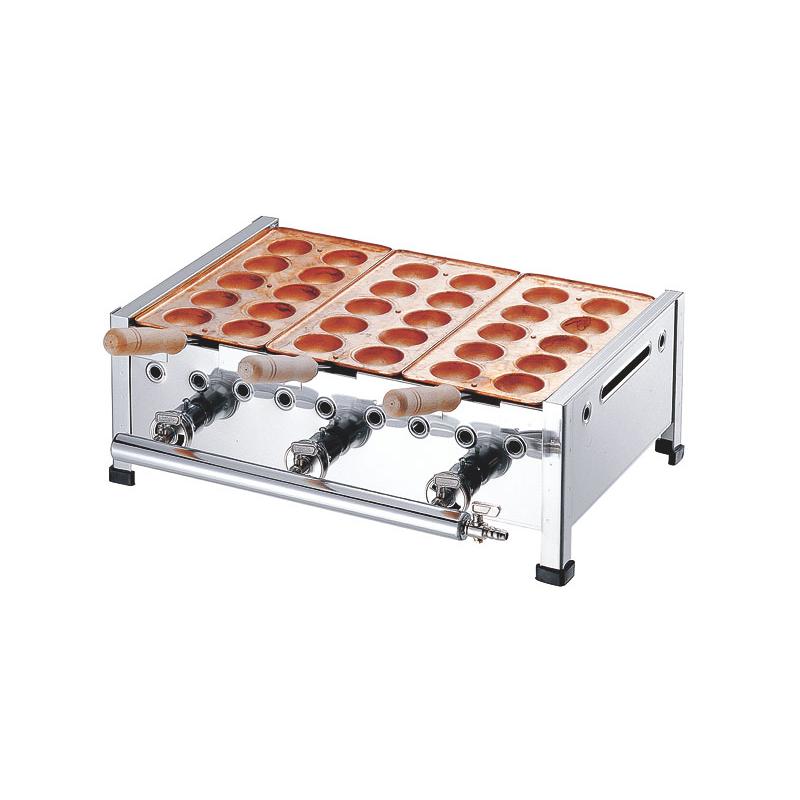 業務用明石焼き。縦×横×高さ195×320×H160mm。規格1枚掛セット。12・13A。メーカー品番：067017-01商品コード00498085サイズ195×320×160mm関連商品(ケース)明石焼 10穴用 1枚掛セット 12・13...