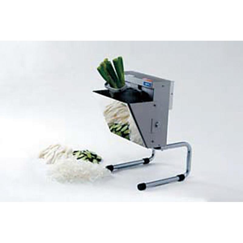 手切りと同様の仕上がりで、ネギの薄い斜め切りはネギラーメンに、きゅうりの斜め切りはサンドイッチに最適です。太さは35mm程度までで曲がりの少ないものに適しています。※切れない食材：硬い、曲がりがひどい、やわらかく腰が弱い(葉ネギ、ニラなど)...
