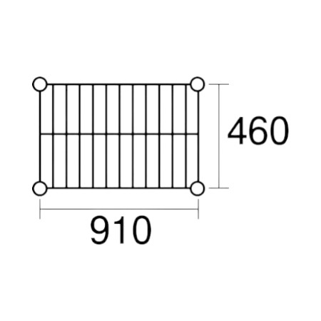 SUPER ERECTA SHELF(スーパーエレクター・シェルフ)。奥行460mmシリーズ。サイズ：460×910×H1892mm材質：スチールワイヤー・クロムメッキ品番：137276商品コード00502025サイズ460×910×H18...