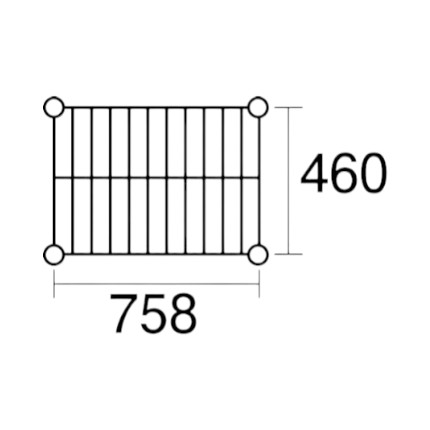 SUPER ERECTA SHELF(スーパーエレクター・シェルフ)。奥行460mmシリーズ。サイズ：460×758×H1892mm材質：スチールワイヤー・クロムメッキ品番：137268商品コード00502038サイズ460×758×H18...