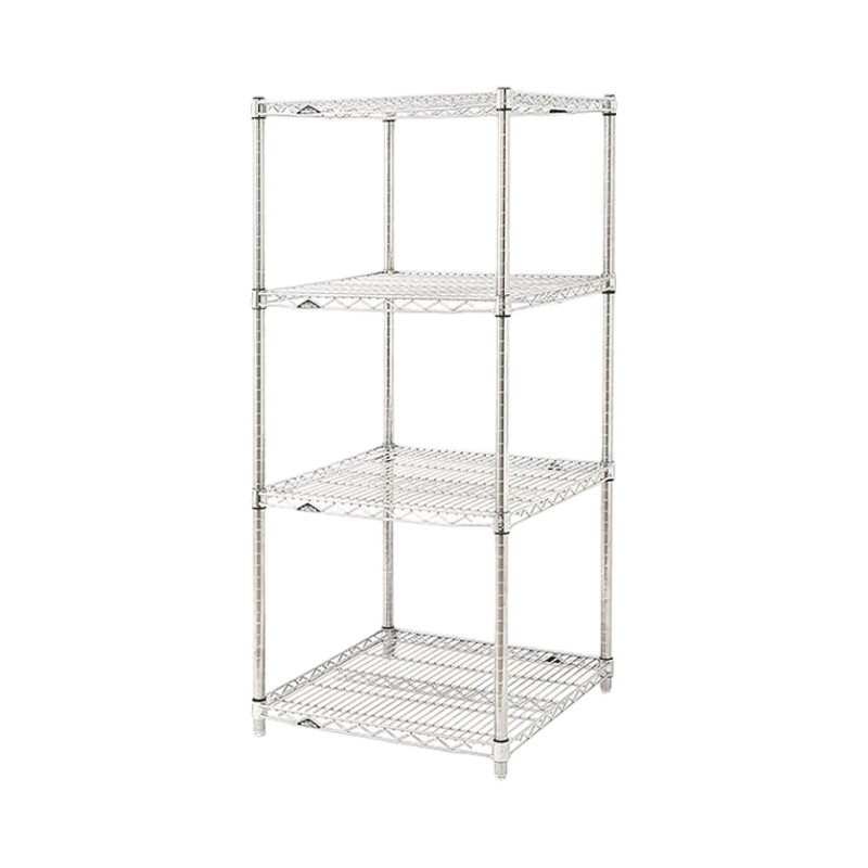 SUPER ERECTA SHELF(スーパーエレクター・シェルフ)。サイズ：613×605×H1384mm材質：スチールワイヤー、クロムメッキ品番：137372商品コード00502210サイズ613×605×H1384mm材質スチールワイ...