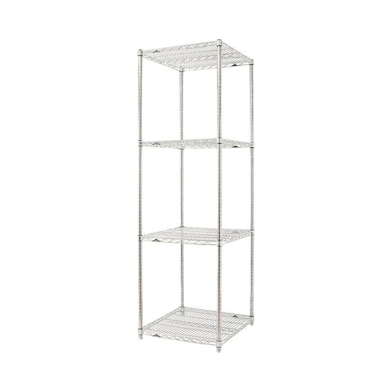SUPER ERECTA SHELF(スーパーエレクター・シェルフ)。サイズ：613×758×H2197mm材質：スチールワイヤー、クロムメッキ品番：137389商品コード00502324サイズ613×758×H2197mm材質スチールワイ...
