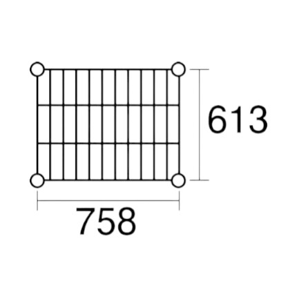 SUPER ERECTA SHELF(スーパーエレクター・シェルフ)。サイズ：613×758×H2197mm材質：スチールワイヤー、クロムメッキ品番：137391商品コード00502360サイズ613×758×H2197mm材質スチールワイ...