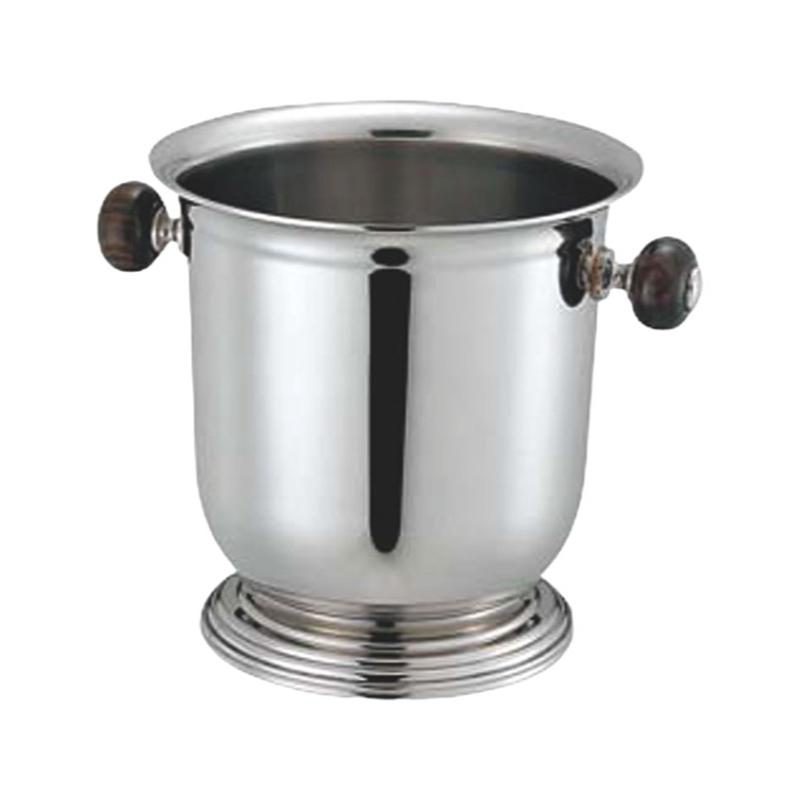 丈夫でお手入れが簡単なステンレス製。サイズ：φ160×H160mm材質：18-8ステンレス品番：169007商品コード00514003サイズφ160×H160mm材質18-8ステンレス関連商品(ケース)UK18-8バロン台付シャンパンクーラ...
