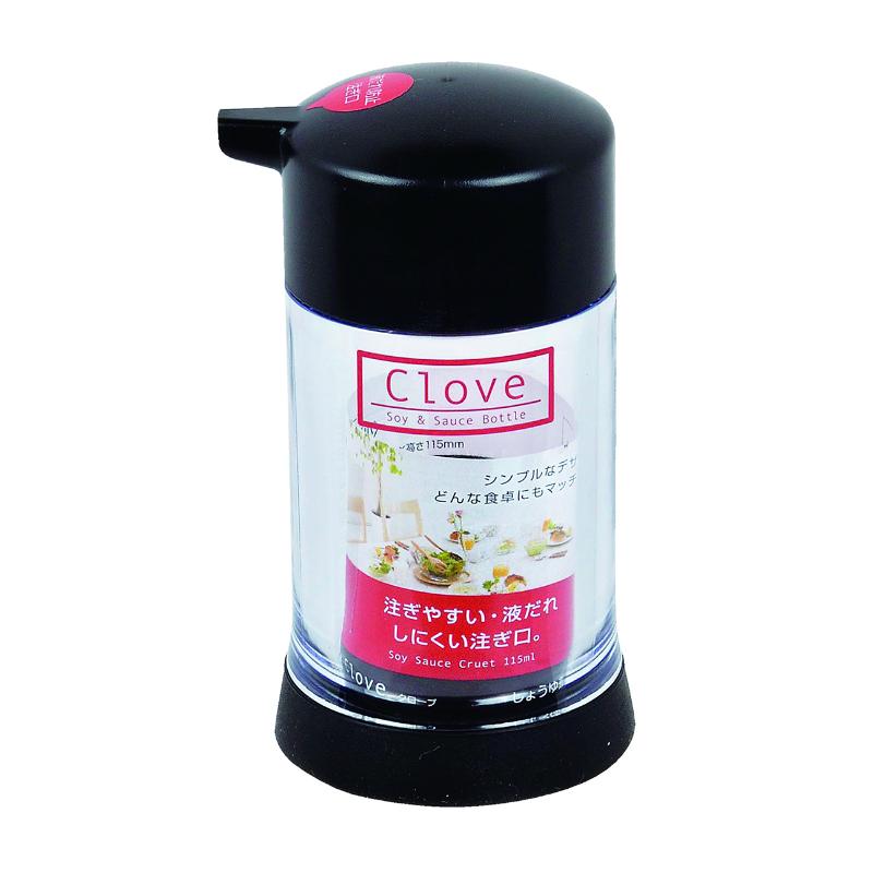 卓上用の醤油差し。サイズ：65×60×115mm材質：[本体・蓋]AS樹脂、[底ゴム・パッキン]シリコーンゴム商品コード00531702メーカー名パール金属サイズ65×60×115mm関連商品(ケース)クローブ しょうゆ差し(小) 12点・...