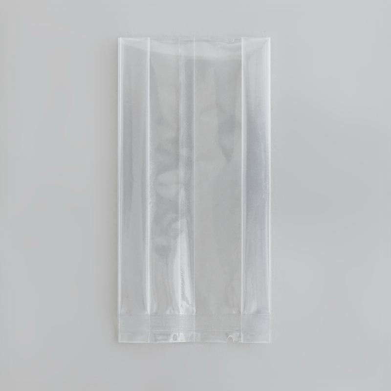 和洋菓子に使用できる袋です。バリアONYにLLDPEをラミネートしていますので、耐ピンホール性、耐寒性に優れています。冷凍-40℃まで対応可能です。ガスガリア性に優れています。脱酸素剤対応可能です。ノッチ加工がされています。サイズ：巾105...