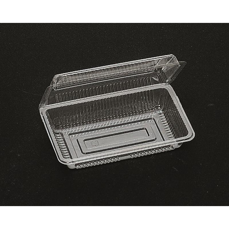 様々なシーンに対応できるリーズナブルな汎用一体式容器。非嵌合のため、輪ゴムやテープ止め、超音波溶着が必要です。※サイズ表記は、蓋を閉じたときの外寸です。高さは、本体＋蓋の合計になります。サイズ：193×125×30mm材質：OPS重量：7....