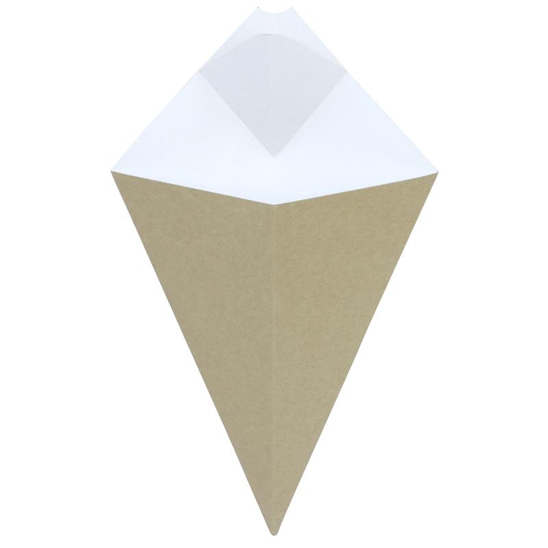 イギリス製の紙製テイクアウト用資材です。ソース入るディップコーナーが一体となっており、ケチャップやマスタードなどの調味料を分けて提供することが出来ます。サイズ：354×354×212mm材質：紙重量：31g容量：750ml品番：129519...