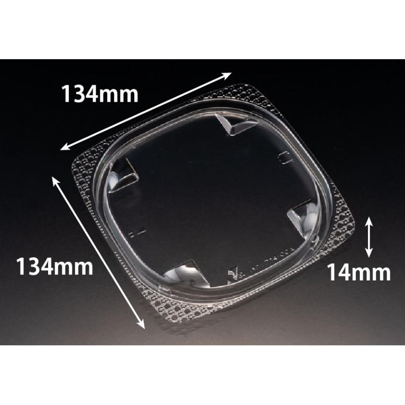 サラダ・フルーツに。環境対応素材。フタは別売り。サラダ・フルーツ容器史上最薄で新時代、始まる。サイズ：134×134×14mm材質：バイオPET原産国／製造国：日本商品コード00757937メーカー名リスパックサイズ134×134×14mm...