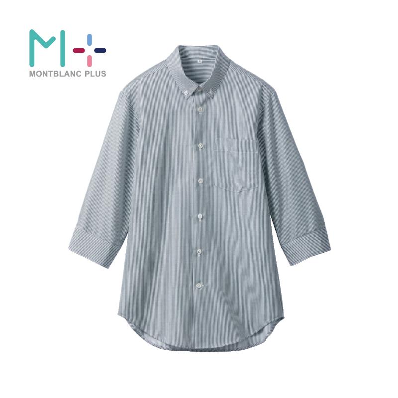 コンパクトな襟と細身シルエットでスタイリッシュに進化したシャツシリーズ。美しい立ち姿と動きやすを両立させた7分袖のストライプシャツです。袖下のマチやバックスタイルのタック位置の工夫を施し、スタイルアップと動きやすさを併せ持った機能設計。ボタ...