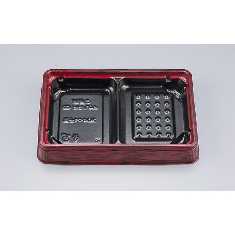 ハカマ形状の弁当容器です。※本体のみ、蓋は別売りです。サイズ：212×139×33mm材質：BF重量：17gメーカーシリーズ：BFハカマ集膳商品コード00769327メーカー名シーピー化成サイズ212×139×33mm材質BF重量17.00...