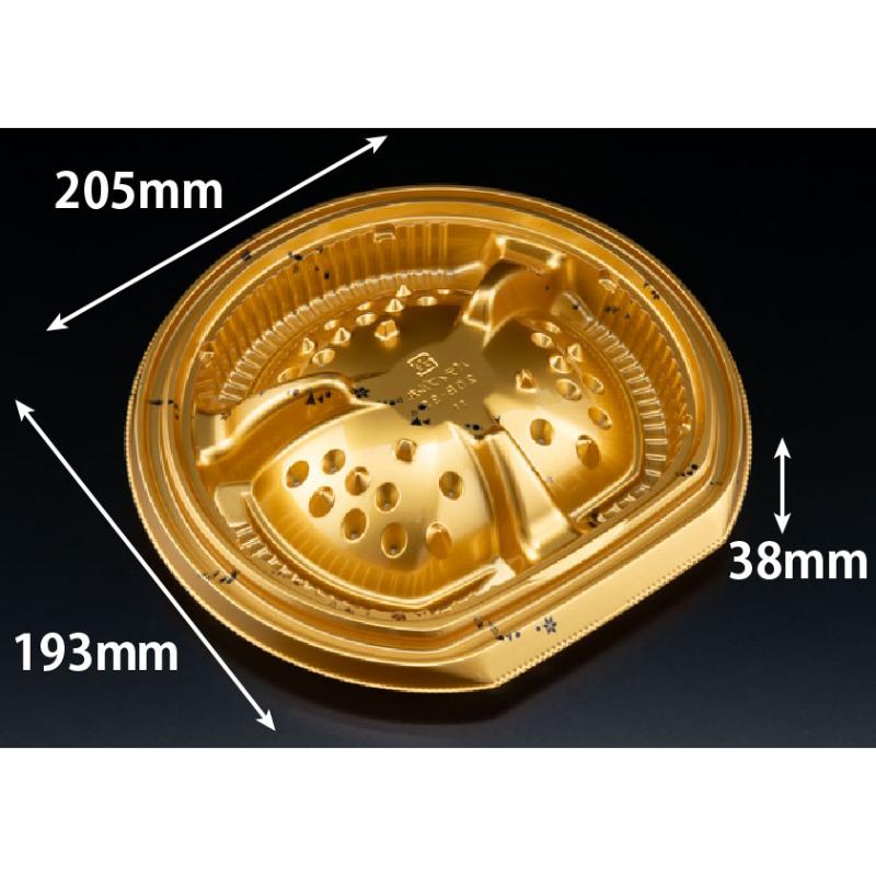 精肉に。環境対応素材。テープレスの実績拡大中のスマート嵌合とドリップ漏れ防止機能付きのオードブル容器登場！※蓋は別売り。サイズ：205×193×45mm材質：バイオPET原産国／製造国：日本メーカーシリーズ名：バイオ パティブル商品コード0...
