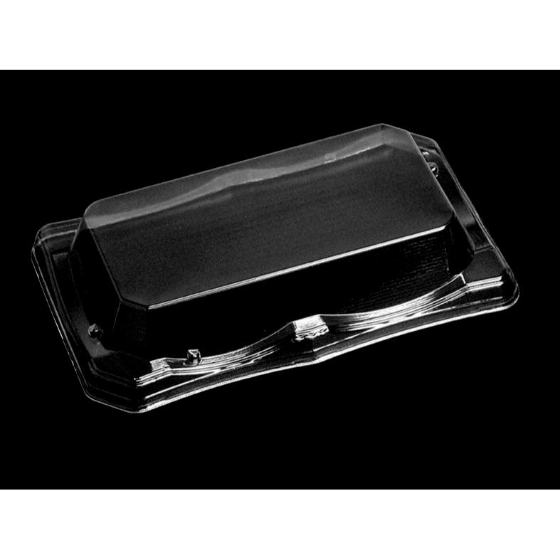 重厚感のある浅型の本体に、スッキリとした高蓋の組み合わせが、美しい盛付けをサポート。本体はユーガードで耐熱温度は95℃。本体別売り。サイズ：249×149×47mm材質：OPS重量：13g原産国／製造国：日本品番：48693耐熱温度：95℃...