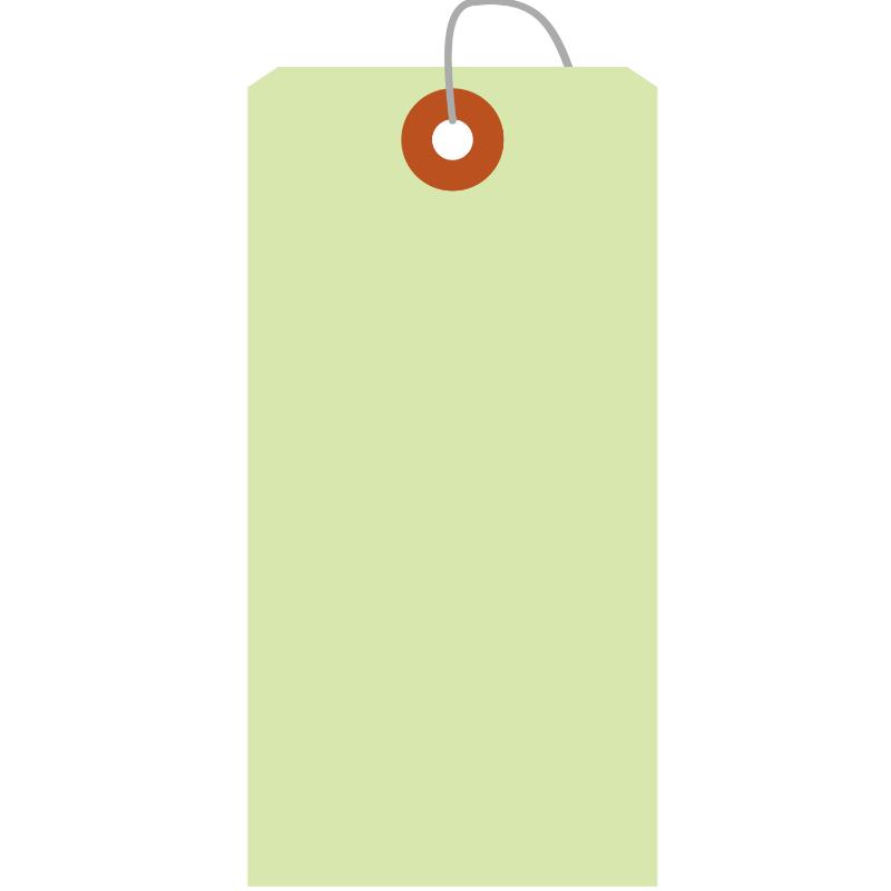 針金が付いた荷札です。一穴タイプで、サイズは縦90mm×横45mmの中サイズです。針金部分を商品に括り付けて荷物の識別や表示タグ、値札として使用します。安価ですが耐水性はないので屋内使用向け。引っ張っても破れにくい紙ハトメ加工あり。2000...