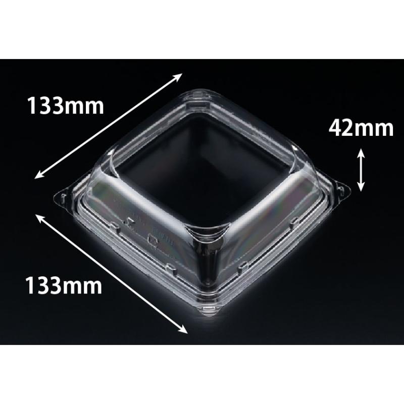 リバーシブルな本体で幅広いサンドイッチメニューに対応。軽食に。環境対応素材。本体別売り。サイズ：133×133×42mm材質：バイオPET重量：9.2g原産国／製造国：日本商品コード00806904メーカー名リスパックサイズ133×133×...