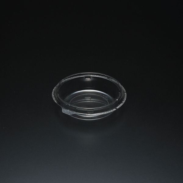 丸型本体。製菓製パン向け(シフォンケーキ、ハンバーガー1人前等)。サイズ：123×123×30mm／材質：OPS商品コード00810703メーカー名スミ電子レンジ不可種別本体のみ対応蓋（別売）エスコン APFドルチェ3-2 透明関連商品(バ...