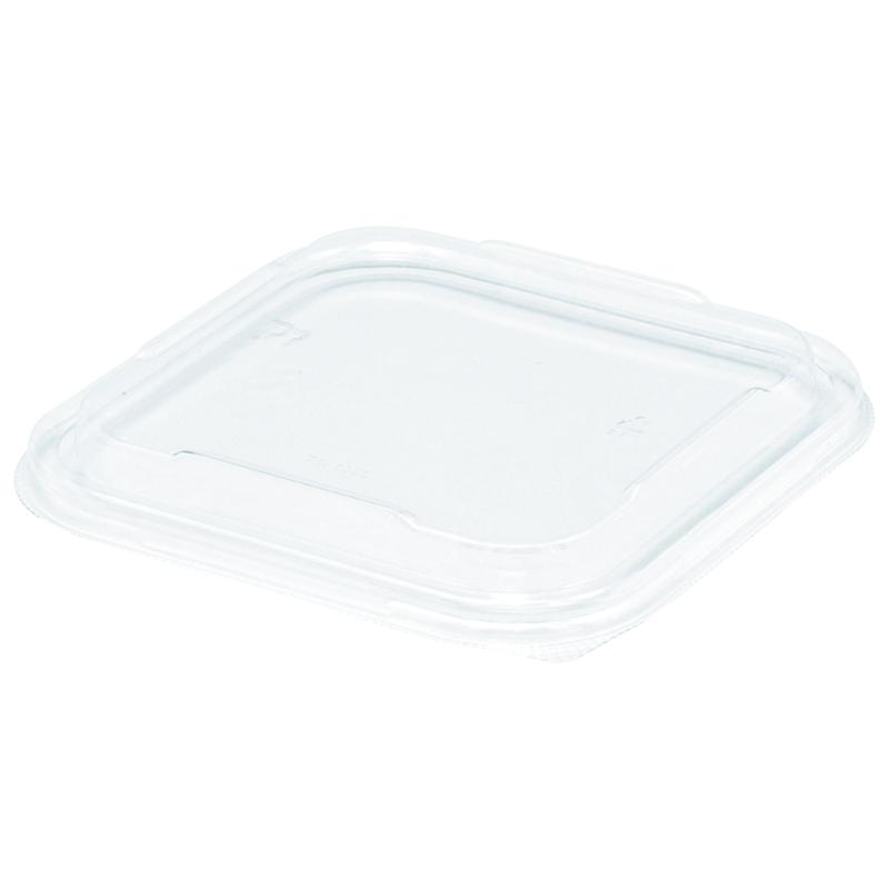 未晒フードトレー14-14用の専用蓋。ふんわりと盛り付けできて料理の見栄えも良い高蓋です。環境にやさしいバイオPET使用。※本体は別売り。サイズ：[外寸]上辺146×146×高さ17mm材質：防曇A-PET商品コード00801718メーカー...