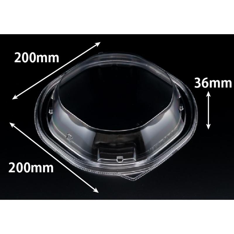 温惣菜にピッタリ！環境対応素材。どんなメニューもピタッと決まる！プレートメニューを更に魅力的に。※フタ別売り。サイズ：200×200×36mm材質：バイオOPS重量：8.5g原産国／製造国：日本商品コード00806572メーカー名リスパック...