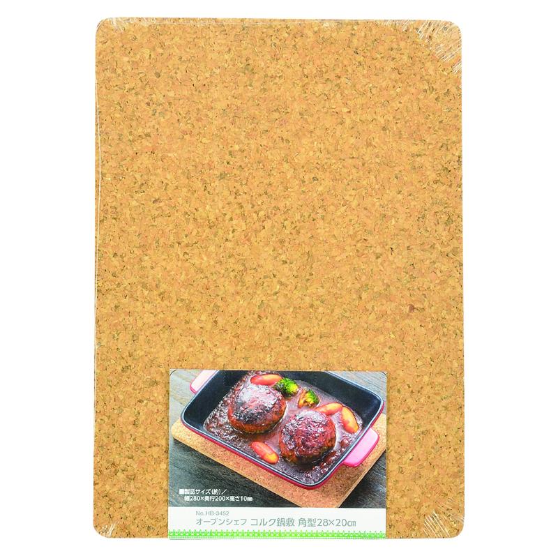 コルク鍋敷です。グラタンやスキレット料理ときに大活躍です。サイズ：280×200×10mm材質：コルク重量：168g原産国／製造国：中国商品コード00815986メーカー名パール金属サイズ280×200×10mm材質コルク重量168.00g...