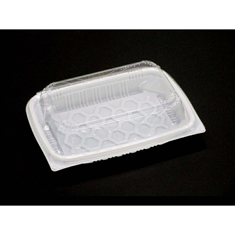 極薄嵌合フードパック。嵌合性能向上で作業の負担軽減。シール適正考慮した本体底形状。中身が引っ付かない本体底リブ。※サイズ表記は、蓋を閉じたときの外寸です。サイズ：175×130×22/25(47)mm材質：OPS重量：9.6g原産国／製造国...