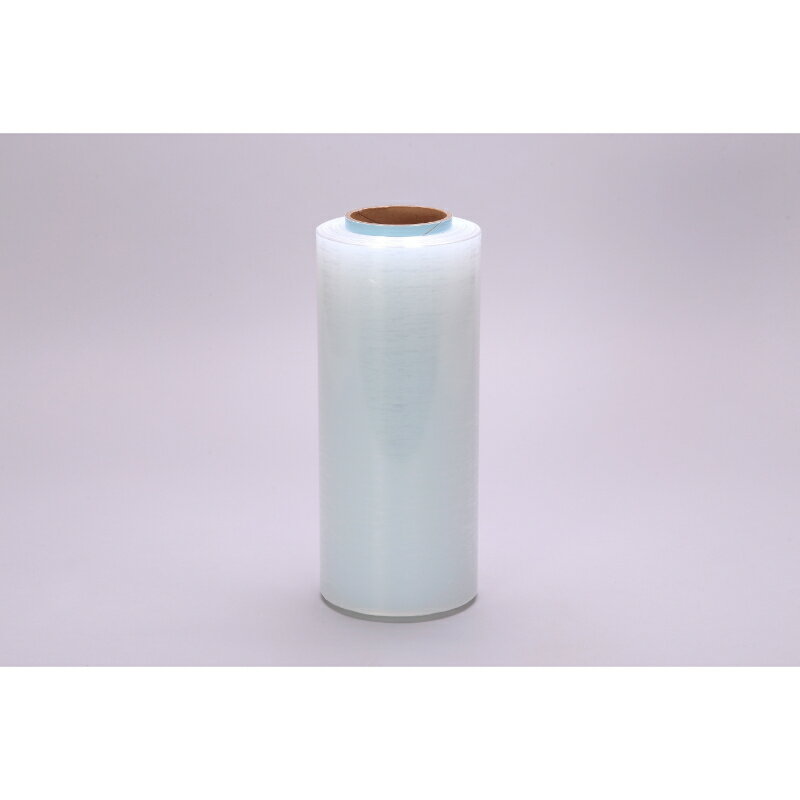 非塩ビ系の手包装用ラップです。焼却時に塩素系ガスの発生が無く、塩ビラップと比較してごみの発生重量を約3割削減可能です。サイズ：[規格]450mm×750m、[化粧箱]273×282×480mm材質：ポリオレフィン重量：3.52kg原産国／製...