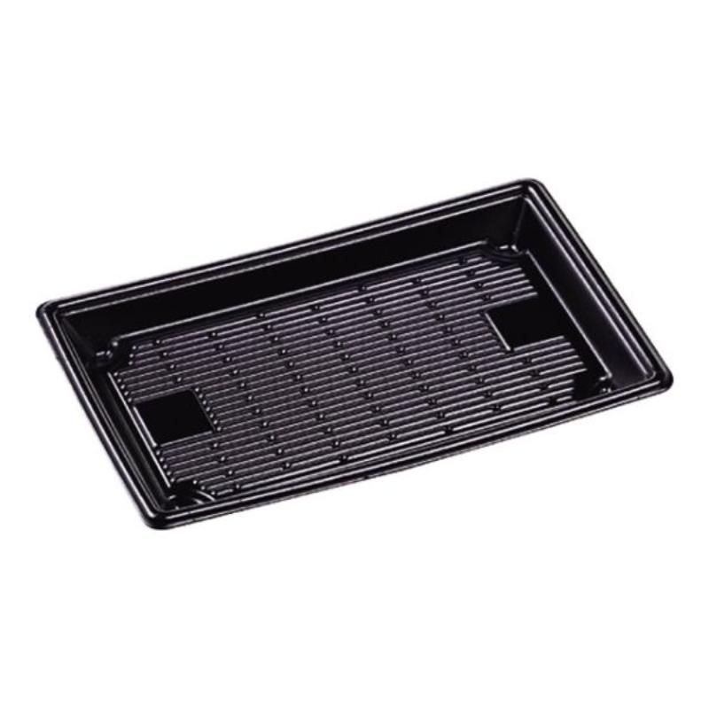 汎用容器。寿司や助六、和菓子の詰合せにもお勧めです。内容量目安：にぎり10貫。※蓋は別売り。サイズ：214×135×21mm材質：PSP重量：4.4g商品コード00757519メーカー名エフピコサイズ214×135×21mm材質PSP重量4...