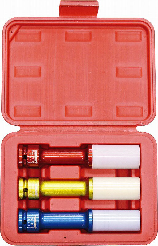 ●差込角(SQ)：1/2 ●適合するピン：23572(1/2DRインパクト用ピン5個) ●適合するリング：23552(1/2DRインパクト用Oリング5個) ●サイズ(mm)：17・19・21 ●全長(L；mm)：150 ●先端部ソケット外径...