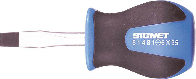 ●刃先幅(mm)：6.0 ●刃先厚(mm)：0.8 ●軸長(mm)：35 ●全長(mm)：80 ●疲労感が少なく、握りやすいエルゴノミックハンドル。 ●狭い場所での作業に最適。1990年に「SIGNAL　NETWORK」をコンセプトにSIG...