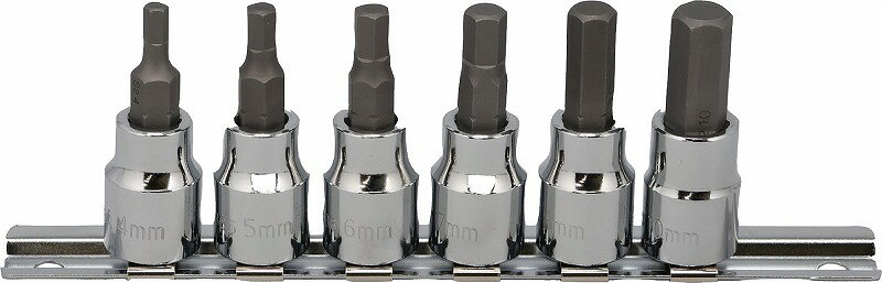 ●差込角(SQ)：3/8 ●ヘックスビットソケット6PCセット。 セット内容/付属品 ヘックスビットソケット：4・5・6・7・8・10mm1990年に「SIGNAL　NETWORK」をコンセプトにSIGNETというブランドネームが付けられま...