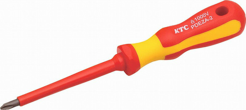 ●番手：No.2 ●軸径(d；mm)：8 ●グリップ径(D；mm)：33 ●全長(L；mm)：200 ●軸長(l；mm)：100 ●重さ(g)：78 ●非貫通タイプの絶縁クロスドライバです。 ●EN 60900(欧州統一規格)に適合した製品...