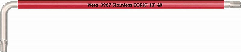 ホールディングファンクションというWera社独自の機能により、指で差さえなくても対象物を保持できます。 握り易いスリーブ付きで作業負担を軽減します。 サイズ毎に色分けされており、選びやすいです。 REACH対応品 刃先：T40 首下寸法(m...