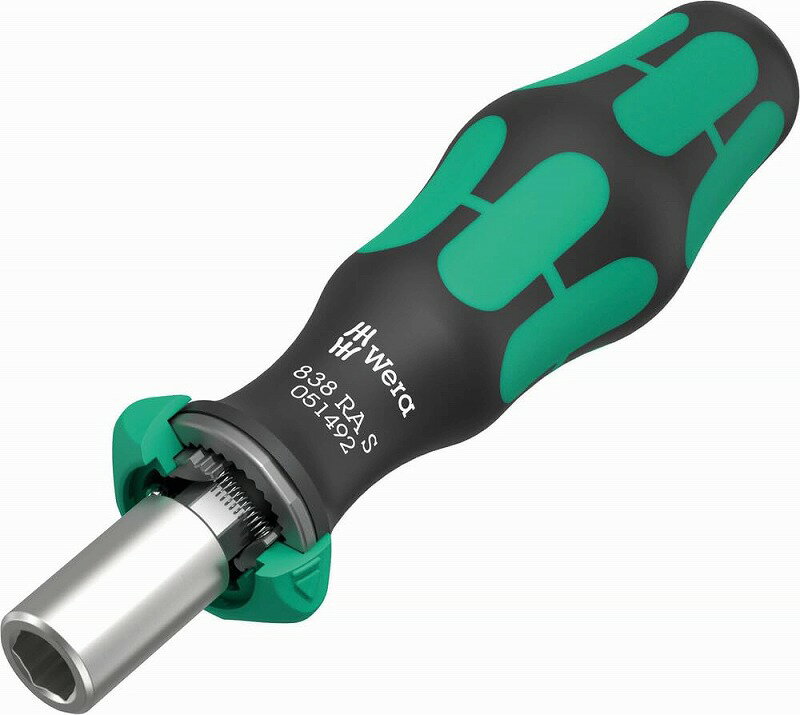 ●差込(六角)(mm)：6.35 ●全長(mm)：102 ●ラチェット機能付きビットホルダーです。 ●ハンドルに内蔵された細かいギアのラチェット機構(ギア数36/戻り角10°)によりツールの位置を変えることなくネジ回しを容易にし作業スピード...
