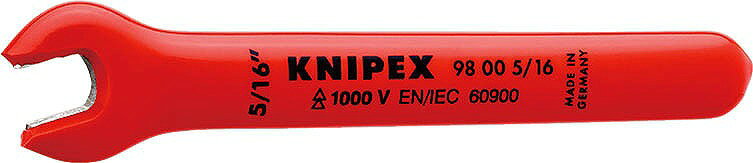 ●ハンドル仕様：1000V絶縁 ●ヘッドアングル(°)：15 ●ツール本体仕上げ：クロムメッキ ●対辺(S；inch)：5/16 ●最大長さ(I；mm)：108(4.1/4inch) ●最大ヘッド幅(b；mm)：22 ●最大ヘッド厚さ(a；...