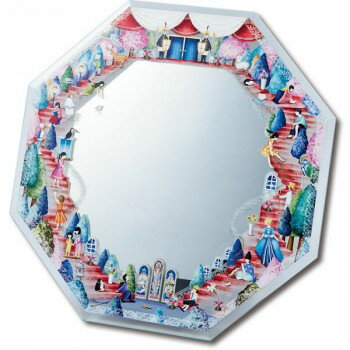 八角形のミラーと、「なかの まりの」のアートが合体しました。玄関やリビングを素敵に演出します♪サイズW24×H24×D1cm個装サイズ：25×25×3cm重量約0.5kg個装重量：600g素材・材質ミラー(4mm)仕様壁掛・卓上両用裏に壁掛...