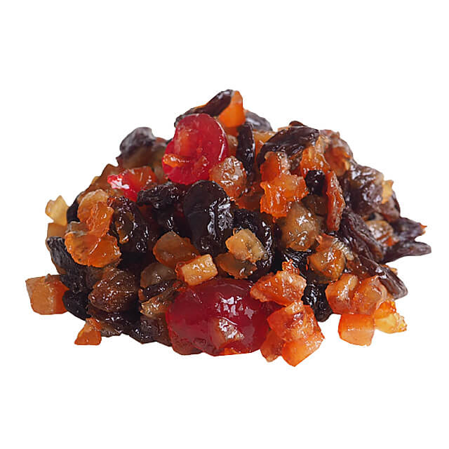 オレンジピール、レモンピール、レーズン、チェリー、パインを漬け込みました。 パンやフルーツケーキ等に混ぜてご使用ください。 ■名称：フルーツ砂糖漬 ■原材料名：砂糖（国内製造）、オレンジピール、レーズン、チェリー砂糖漬、水飴、ラム酒、パイン...