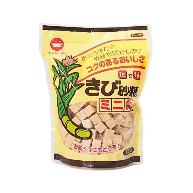 コクのあるおいしさ、きび砂糖ミニ角。 ●さとうきびの風味を活かした きび砂糖は、さとうきびの持っている自然な風味を活かすよう、当社独自の製法でつくったお砂糖です。 ●あなたは何個？ ミニ角2〜3粒で小さじ1杯分です。1粒（1g）で4kcal...