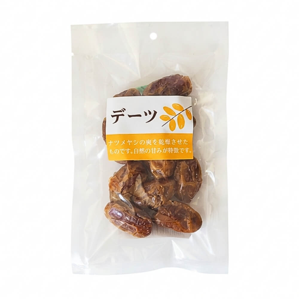 ナツメヤシの実を乾燥させたものです。 自然の甘味が特徴です。 ■名称:乾燥果実 ■原材料名:デーツ、植物油脂 ■内容量:100g ■賞味期限:商品パッケージに記載 ■保存方法:直射日光、高温多湿を避けて保存 ■原産国名:オマーン ■販売者:...