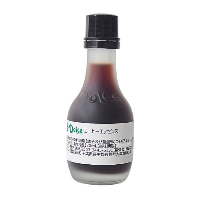 ブラジル産のコーヒー豆から抽出したエキスを使用。 香り高い芳香と深いコクを持つ、冷菓に最適なエッセンスです。 ※受注生産のため、大量の場合1ヶ月くらいかかります。 ■名称:食品添加物 香料製剤 ■成分及び重量％：エチルアルコール45％ ■使...