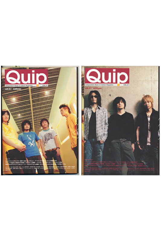 41 号のダブル表紙＆ロングインタビューに 今話題のセカイイチが初登場。 もう1つの表紙＆ロングインタビューは the pillows山中さわお、GLAYのJIRO、 ストレイテナーのナカヤマシンペイが集まり 結成されたTHE PREDAT...