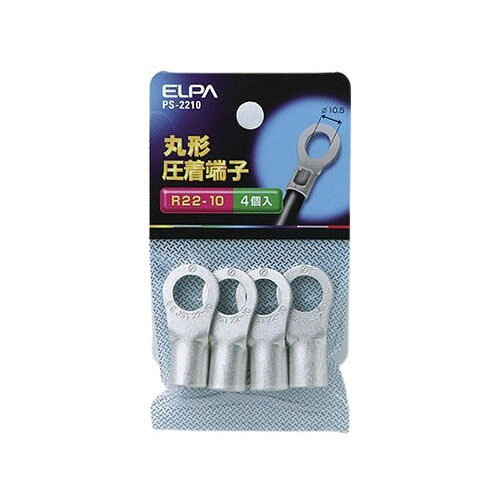 ●R22-10●全長：36.7mm●適合電線範囲：単線直径 4.62〜5.81mm ・より線 16.78〜26.66mm2●入数：4●事業者向け商品です。リニューアルに伴い、パッケージ・内容等予告なく変更する場合がございます。予めご了承くだ...