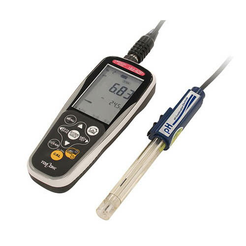 ●測定項目：pH・温度●測定範囲：pH／0.00〜14.00pH、温度／0〜100.0度●表示範囲：pH／-2.00〜16.00、温度／-5〜110.0度●繰り返し性：pH／±0.02pH、温度／±0.2度●メモリ：1500データ●防水・防...