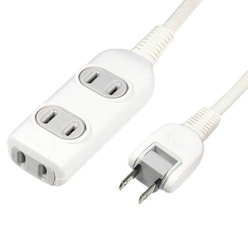 ●180度回転プラグ●耐トラッキングカバー付●定格 125V 15A●合計1500Wまで●コード長：1m●口数：3個口●カラー：ホワイト●事業者向け商品です。リニューアルに伴い、パッケージ・内容等予告なく変更する場合がございます。予めご了承...