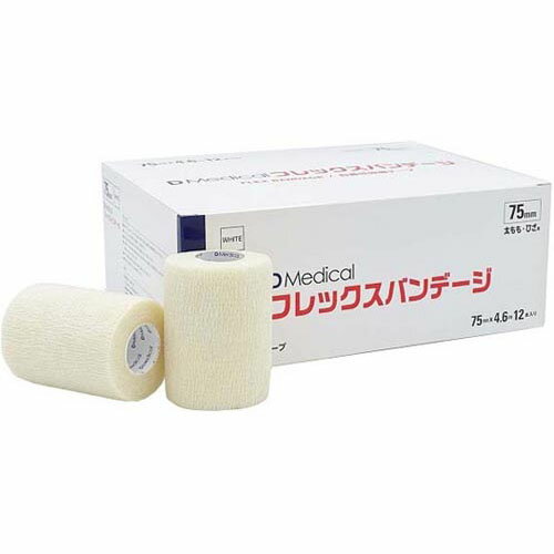●テープ同士のみがくっつき、肌に粘着剤がくっつかない自着性伸縮バンデージ。●巻き直しができるので便利です。●手で切れるバンデージ。●幅：75mm*4.6m*12本。●生地：ポリウレタン。●粘着剤：天然ゴム系粘着剤。●事業者向け商品です。リニ...
