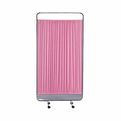 ●カラー：ピンク●連結用●幅*奥行*高さ(mm)：600*415*1600●材質：フレーム／スチール、布地／難燃性ポリエステル(防災認定ラベル付き)●キャスター：直径40mm(双輪ストッパー付き)●組み立て式(要工具)●※一連と連結してご使...